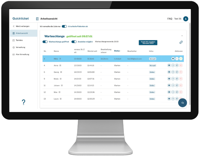 Quickticket - Die smarte Warteliste für Ihre Praxis